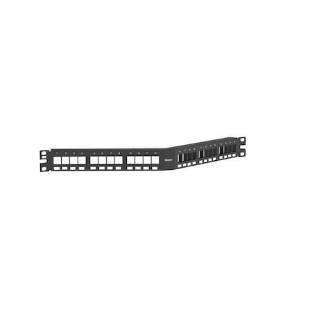 Panduit Modular Patch Panel, Angled, 24 Port, NKPPA24FMY | Zoro